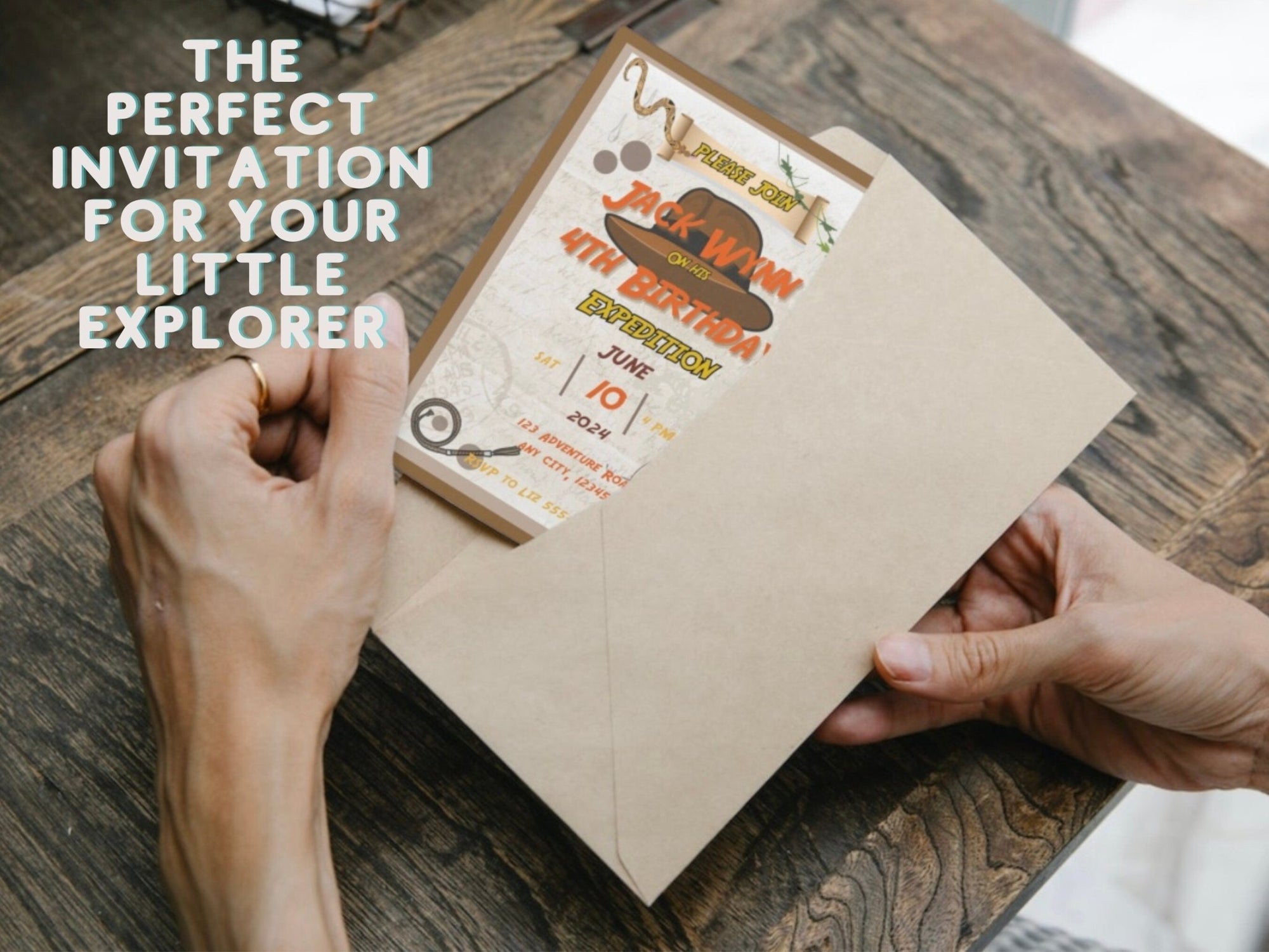 Indiana Jones Birthday Invitation, Adventure Invitation, children's bi ...