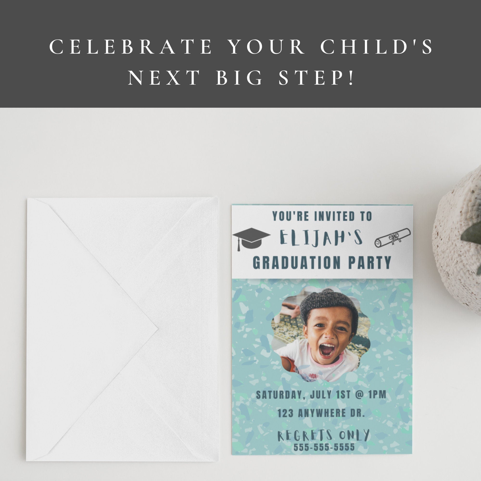 Kid's Graduation Party Invitation Template, Children's Graduation Part ...